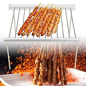 Camping Grill, Portable Compact Camping Grill Stainless Steel Folding BBQ Tube Outdoor Backpackers