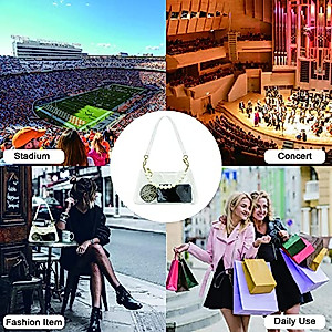 Sintra Clear Purse for Women, Clear Cute Hobo Tote Handbag Mini Clutch Bag with Pearl chain Stadium Approved for Concerts, See Through Transparent Bag, Gift for Women