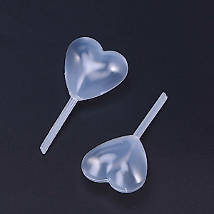 100Pcs Transfer Pipettes Squeeze Transfer Pipettes Injectors for Chocolate Cupcakes Strawberries 4ml (Heart Shape)