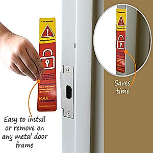 10 Pack Lockdown Magnetic Strips for School lockdowns or Office Emergency Full Size Easy and Quick Way to Lock Door in an Event of a Lockdown or an Emergency.