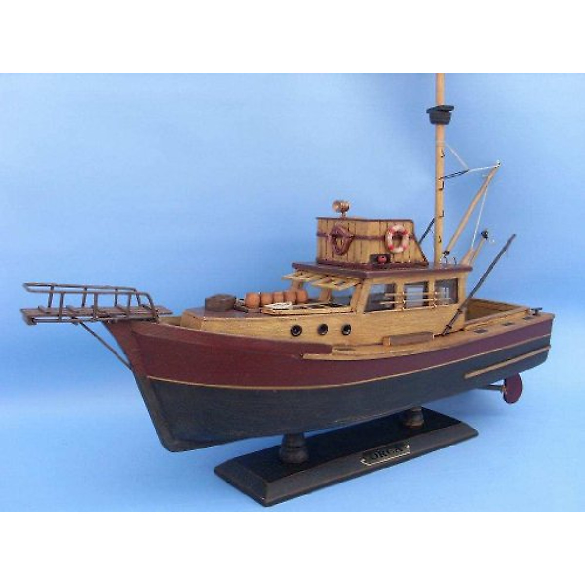 Hampton Nautical "Jaws" Orca Model Fishing Boat - Fully Assembled (Not a Kit) , brown