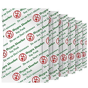 ATSAMFR 500cc(50Packets) Food Grade Oxygen Absorbers Packets for Long Term Food Storage,Oxygen Absorbers for Home Made Jerky