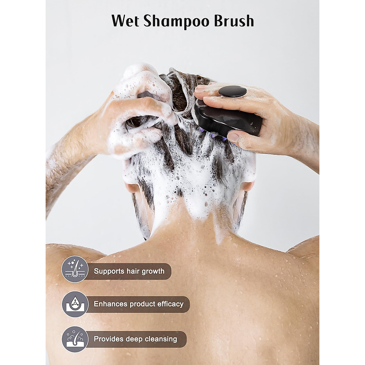 HEETA Hair Scalp Massager Shampoo Brush 2 Pack, Soft Silicone Bristles to Remove Dandruff, Waterproof Hair Scrubber for Both Wet Dry Hair, Suitable for Men & Women (Green & Black)