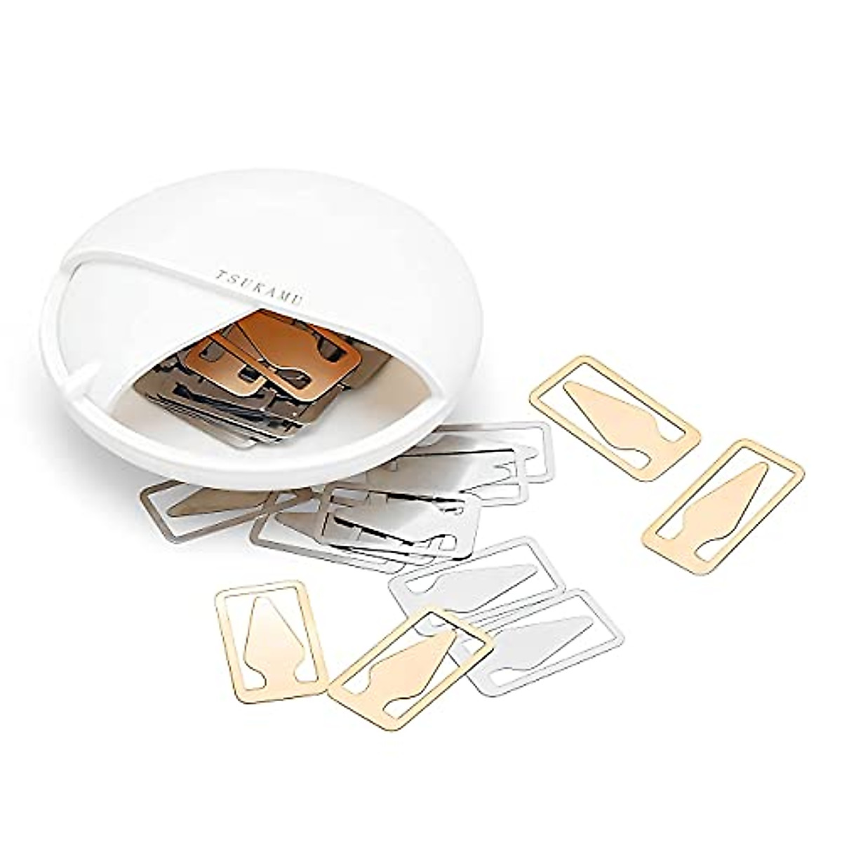 TsukamuX Book Darts,Line Book Markers Tin Brass Metal Bookmarks-50 Count. 7*7*1.5cm