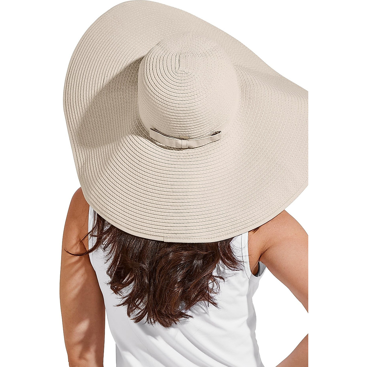 Coolibar UPF 50+ Women's COMPACT in A SNAP!? Shelby Shapeable Poolside Hat - Sun Protective (One Size- Tan Convertible Roll w/Snap)