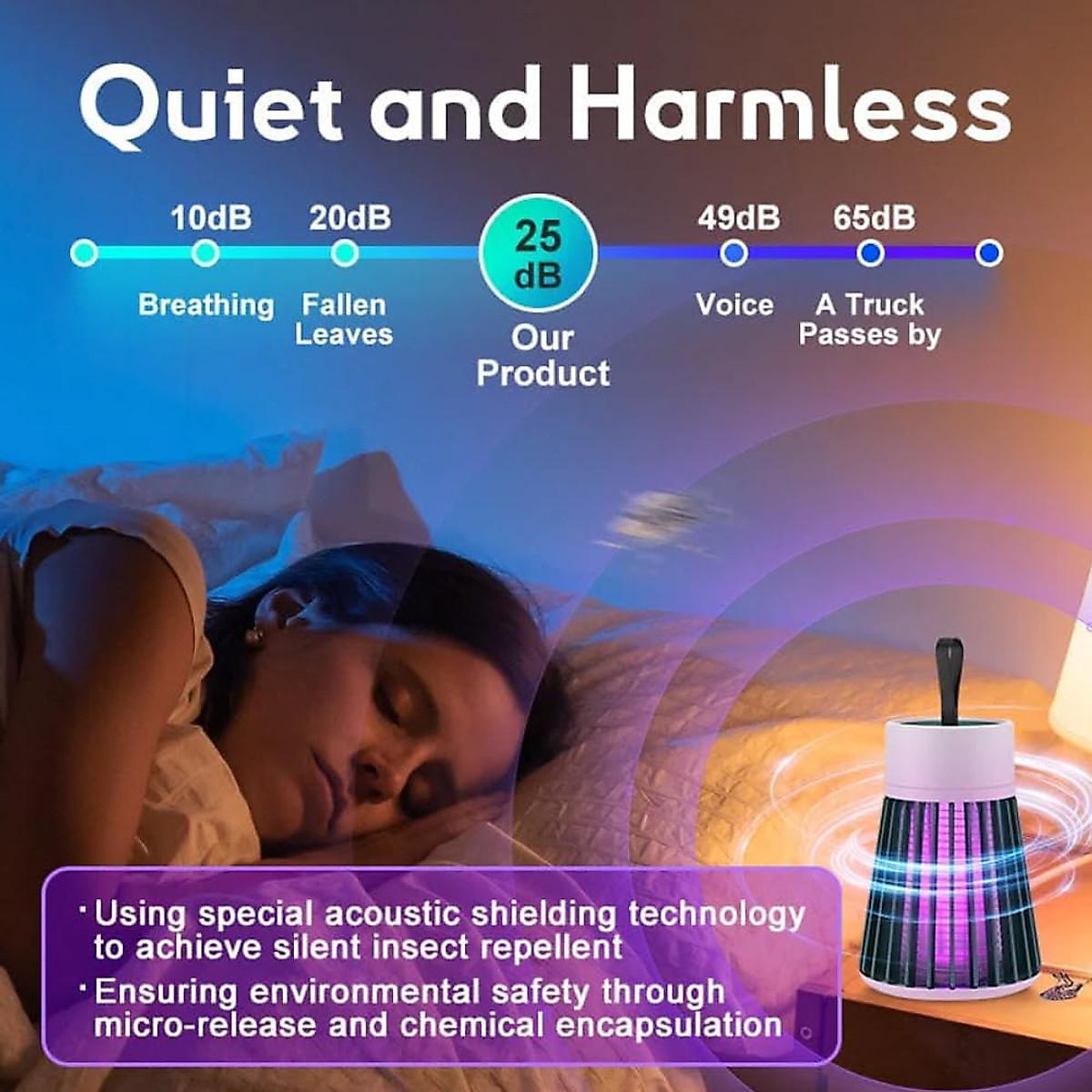 Mosquito Zapper, 2024 New BuzzBug Mosquito Killer, Zaptek Mosquitoes Zapper, USB Charing, Great for Outdoor and Indoor (1Pcs)