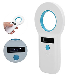 Pet Chip Reader, Portable Animal Tag Reader for 34.2Khz 125Khz, High Brightness Display, Storage Function, Lithium Battery, USB Charging, Stable Performance, Simple Operation
