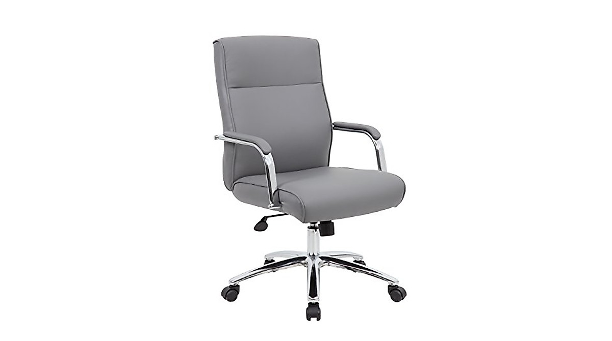Comfortable Grey Executive Drafting Stool by Boss Products