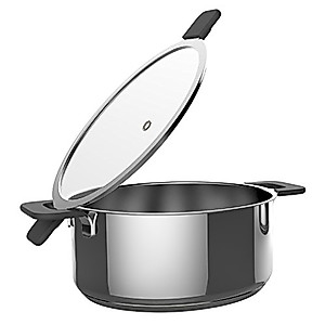 The Ozeri 6-Piece Stainless Steel Inductive Pot Set with Straining and Hands-Free Glass Lids