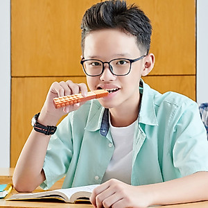 Sensory Chew Stick Toys (5 Pack) - Designed for ADHD, Autism, SPD, Oral Motor Stimulation, Special Needs - Extra Tough Sensory Oral Motor Chew Tool for Moderate Chewers (Standard - Moderate Chewer)