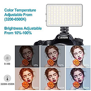 VIJIM VL120 LED Video Light on Camera, Mini Rechargeable 120 LED Photography Lighting Fill Lamp 3200K-6500K Bi-Color Dimmable, CRI95+, Built-in 3100mAh Battery for Canon Nikon Sony DSLR Cameras