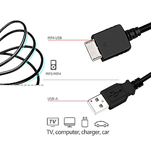 Draw a dragon Replacement Wall Charger MP3 MP4 Player USB Charger Cable Compatible with Sony Walkman NWZ Charging Cable for A Series, S Series, E Series, X Series, Z Series… B08BZGFFZV