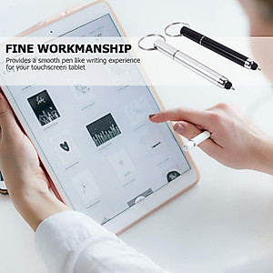 Hemobllo Black Pens Ballpoint Mini Stylus Pen with Keyring Capacitive Stylus Pen Keychain Stylus Tablet Pen for Signature Portable Touch Screen 12pcs Pens Ballpoint