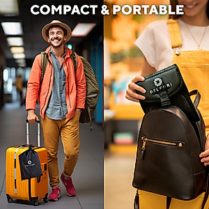 Portable Airplane Footrest for Airplane Travel - Comfortable Foot Hammock w/Memory Foam & Hardboard for No Feet Clashing - Ideal for Pain and Swelling Relief - Travel Essentials to Relax Your Feet