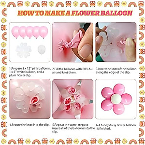 122 PCs Two Groovy Party Decorations, Fiesec Two Groovy Boho Daisy Hippie Second Birthday Party Backdrop Balloon Garland Banner Tablecloth Cake Cupcake Topper Crown Poster