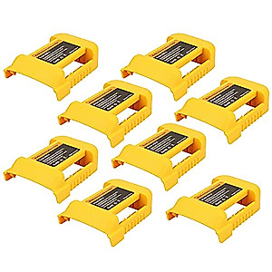 ZLWAWAOL 8 Pack Battery Holder for Dewalt 20V 60V Battery and Milwaukee M18 18V Battery Wall Mount Battery Storage Dock Holder Fit for Dewalt DCB200 DCB203 DCB206 Battery