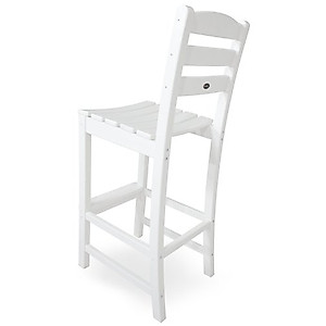 POLYWOOD TD102WH La Casa Café Bar Side Chair, White