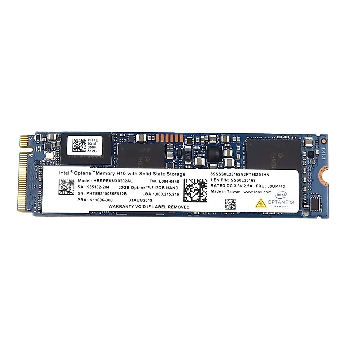 HBRPEKNX0202AL M.2 2280 32GB Optane / 512GB NAND PCI-Express 3.0 x4 NVMe Internal SSD Solid State Drive SSS0L25162 8SSSS0L25162 Compatible Replacement Spare Part for Intel Compatible and All Systems