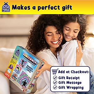 SUNGEMMERS Big Gem Mermaid & Dolphin Diamond Window Art Suncatcher Kit for Kids 6-8 9 10, Birthday Gifts for 7 Year Old Girl, Arts and Crafts for Girls Ages 8-12, Easter Basket Stuffers for Kids