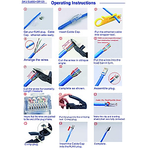 VCE RJ45 Connectors CAT7/CAT6A 30-Pack, Non-Pass-Thru Shielded Modular Plugs for Thick Cable, 3-Prong 50u Gold Plated Ethernet Ends with Strain Relief Boots - Blue