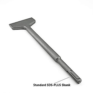 SPKLINE 3 Inch Wide Tile & Thinset Scaling Chisel SDS-Plus Shank 3" x 10" Thinset Scraper Wall and Floor Scraper Works with All Brands of SDS-Plus Rotary Hammers and Demolition Hammers
