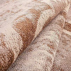 Superior Indoor Small Area Rug, Jute Backed, Perfect for Living/Dining Room, Bedroom, Office, Kitchen, Entryway, Modern Geometric Trellis Floor Decor, Viking Collection, 2' x 3', Hazelnut