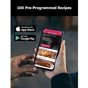 Nuwave Brio Air Fryer Oven, 15.5Qt X-Large Family Size, SS Rotisserie Basket &Skewer-Kit, Reversible Ultra Non-Stick Grill/Griddle Plate, Powerful 1800W, Integrated Smart Thermometer,Black