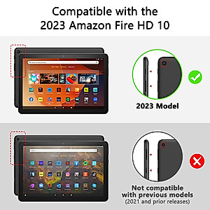 Made for Amazon Bluetooth Keyboard Case for Amazon Fire HD 10, (13th Gen, 2023 release)