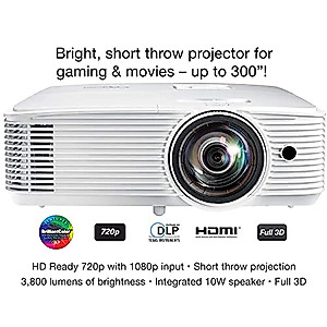 Optoma GT780 / GT780 / GT780 Short Throw 720p Projector for Gaming and Movies