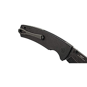 CRKT Gulf EDC EDC Folding Pocket Knife: Heavy Duty Everyday Carry Work Knife, Liner Lock, Clip Point Blade with Stonewash Finish, G10 Handle 2795