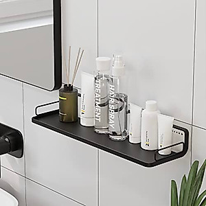 HORIAMIT Metal Bathroom Shelf Wall Mounted, Spice Rack, Floating Shelf for Living Room, Kitchen, Bathroom(15.7 Inch)
