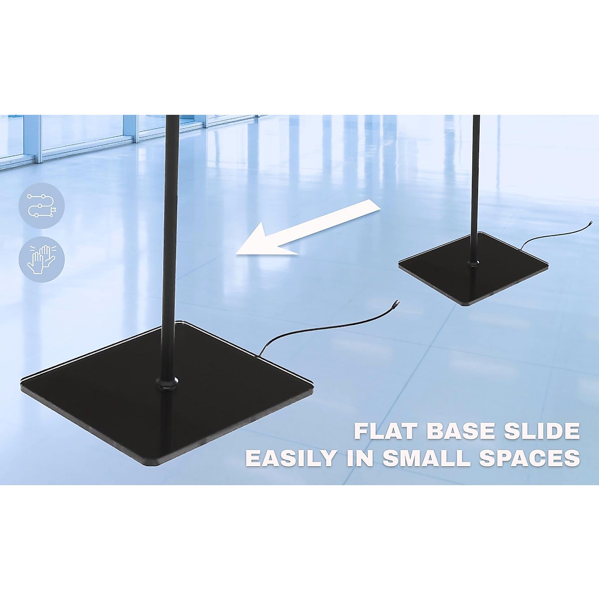 Skywin VR Stand Compatible with HTC Vive & Index Base Station - Tempered Glass HTC Vive Stand for Vive and Rift Constellation Sensors