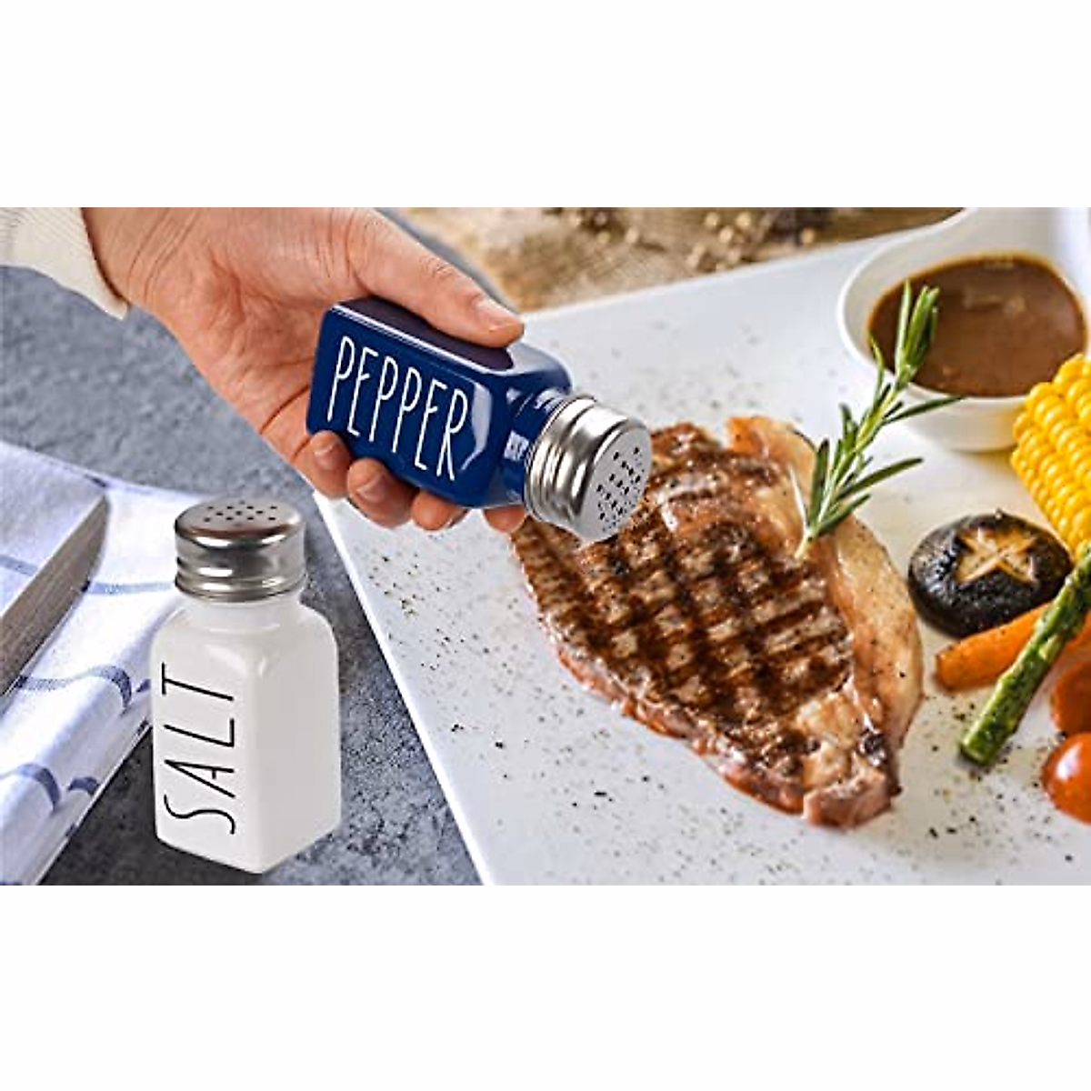 Farmhouse Salt And Pepper Shakers Set,Kitchen Decor,Glass Salt And Pepper Shakers Set,Cute Salt Shaker,Gift For Women,Modern Farmhouse Decor,Home Decor,Wedding Decor Rubbing Off