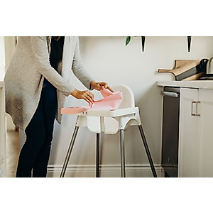 Silicone Full Cover Placemat for IKEA Antilop High Chair, BPA Free, Dishwasher Safe, ezpz Baby Led Weaning Plate, Baby Finger Food