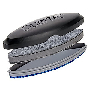 Quartet Eraser, Premium, 3-In-1, Whiteboard/Chalkboard, Magnetic, 6-1/2"x1-3/8", Black (BFEB3)