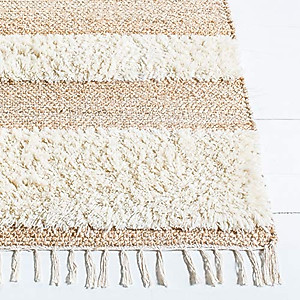 Safavieh Natura Collection Accent Rug - 4' x 6', Natural & Ivory, Handmade Jute, Ideal for High Traffic Areas in Entryway, Living Room, Bedroom (NAT123A)