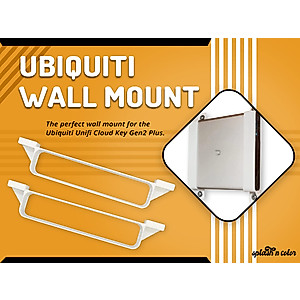 SplashNColor Wall Mount Ubiquiti Wireless Network – Router Bracket, Compatible with Networks Unifi Cloud Key Gen2 Plus, Rugged Design, Versatile Storage Alternative Vertical Wall Mount Equipment