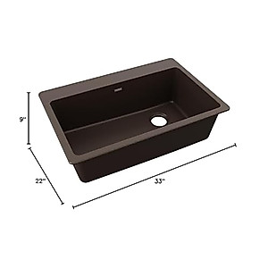 Elkay ELG13322MC0 Quartz Classic Mocha Single Bowl Drop-in Sink