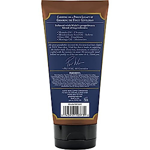 Wahl Beard Wash Face Exfoliator with Essential Oils for Moisturizing Skin Beard Hair – Manuka Oil, Meadowfoam Seed Oil, Clove Oil, Moringa Oil, and More - Model 805601