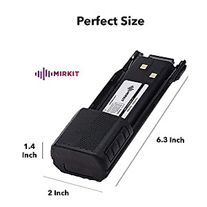 2PCs 3800 mAh Mirkit Replacement Batteries BL-8 Li ion 7.4V for Baofeng UV-82HP, UV-82HPL, UV-82, UV-82C, UV-82X, Two-Way Ham Radios, Rechargeable Extended Batteries by Mirkit Radio, USA Warranty