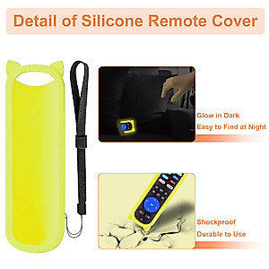 Base TV Legs for TCL Roku TV Stand with Yellow Glow Remote Cover, TV Feet Replacement for TCL TV Stand Legs for 28 32 40 43 49 50 55 65 Inch TV - 32S321 40S325 43S303 50S425 55S525 65S425 with Screws