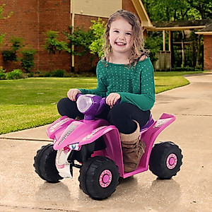 Four Wheeler for Kids – Battery Powered Electric Quad – Ride On Toy ATV with Princess Decals for Children 3-6 Years by Lil’ Rider (Pink and Purple)