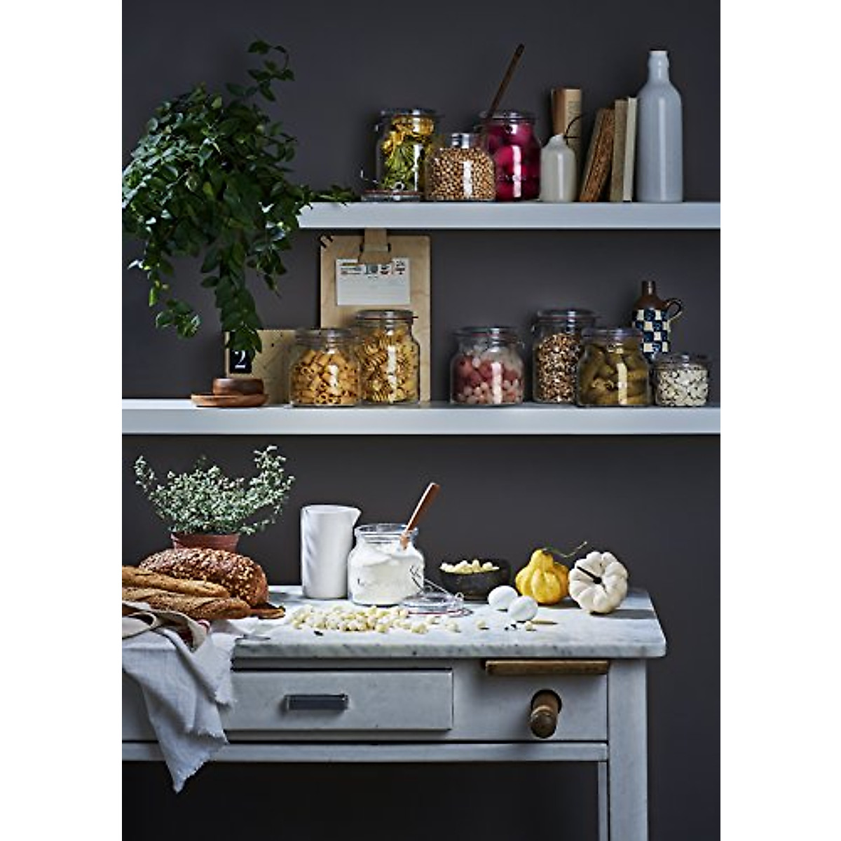 Luigi Bormioli Lock-Eat 17 oz XL Glass Food Jar, 1 Piece, Clear