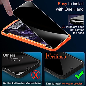 Ferilinso 4 Pack Privacy Screen Protector for Google Pixel 8 with 4 Pack Tempered Glass Camera Lens Protector Accessories Phone Case Friendly Protector de Pantalla for Google Pixel 8