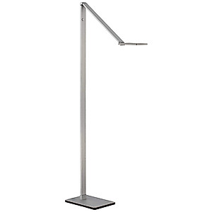 Possini Euro Design Bentley Modern Minimalist Style Task Floor Lamp LED Bright Lighting 61" Tall Silver Aluminum Adjustable Touch On Off for Living Room Reading House Bedroom Home