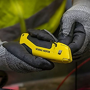 Klein Tools 44136 Utility Knife, Heavy Duty Self-Retracting Box Cutter and Crafting Knife with No-Slip Grip, Wire Stripping and Lanyard Hole