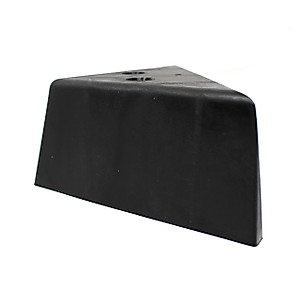 JSP Manufacturing 3" Triangle Plastic Furniture Black Corner Legs - Sofa Couch Chair Ottoman (1 Leg)