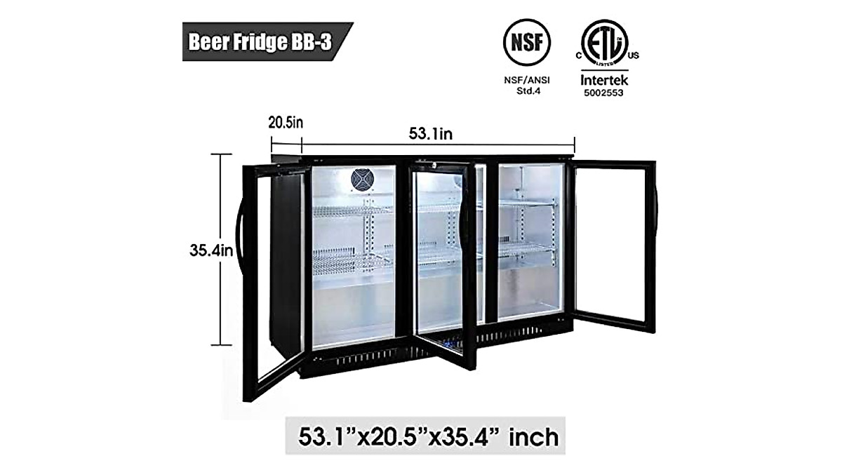 Buy NSF Certified Beer Back Bar Cooler - 53" Width