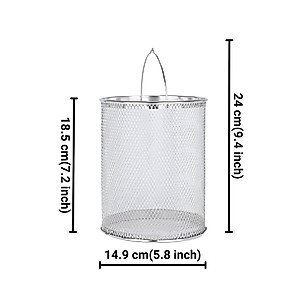 Multi-purpose Pasta and Asparagus Cooker - Stainless Steel Cooking Pot with Strainer and Lid - Durable Kitchen Cookware for Noodles, Spaghetti, Deep Frying - Large Capacity, Dishwasher Safe