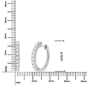 Natalia Drake 4 Prong 1/4 Cttw Diamond Hoop Earrings for Women in Yellow Gold Plated 925 Sterling Silver Color I-J/Clarity I1-I3